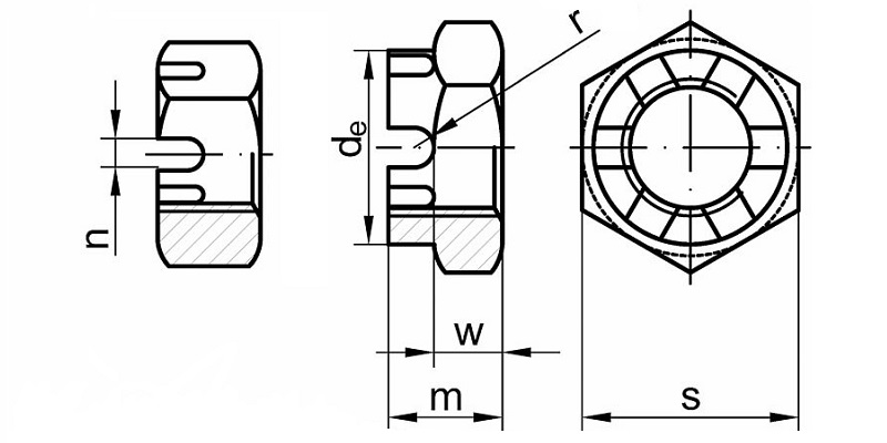 DIN 937 / PN 82159 Nakrętki koronowe niskie - SPEC-BOLT